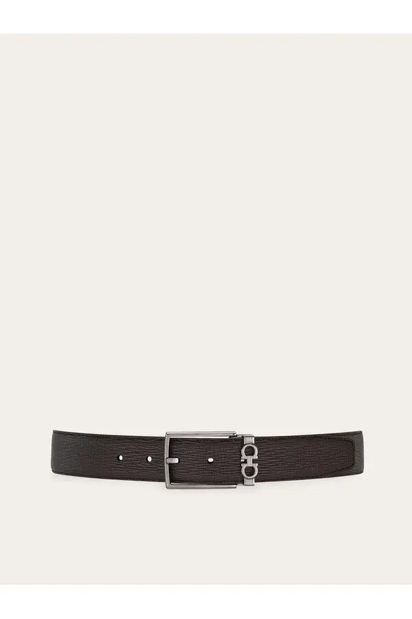 FERRAGAMO Reversible And Adjustable Gancini Belt - Red