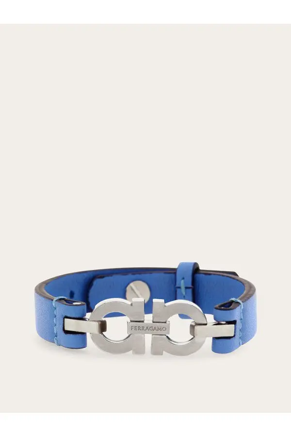 FERRAGAMO Double Gancini Bracelet - Blue