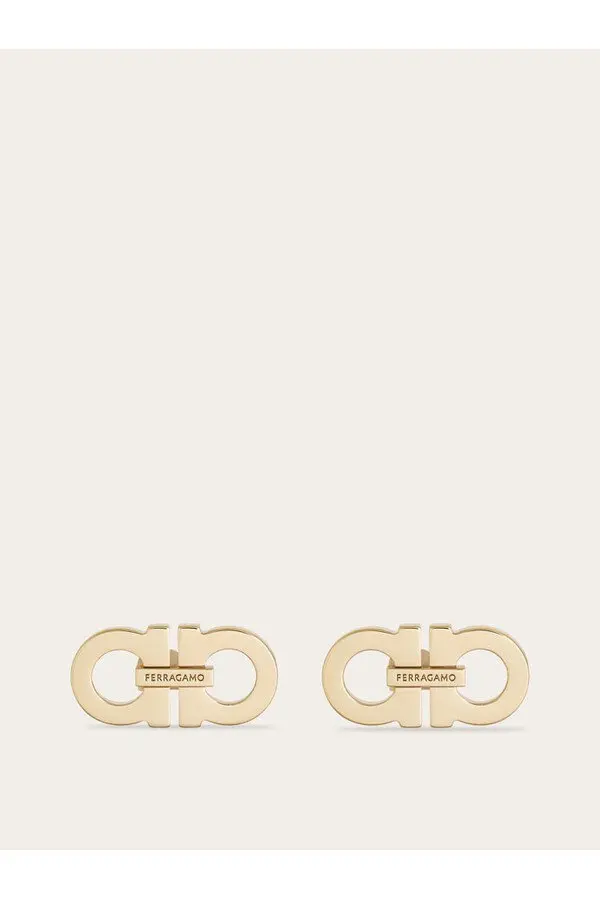 FERRAGAMO Double Gancini Earrings - Gold