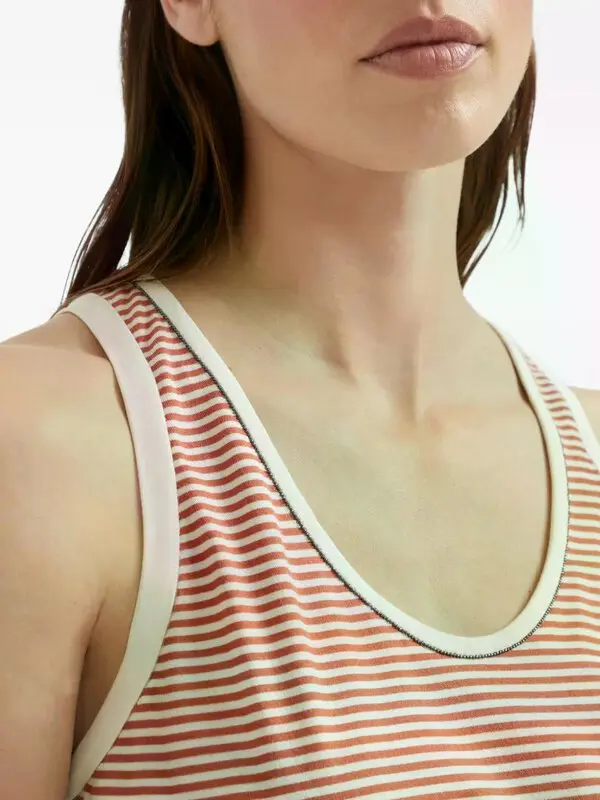 Brunello Cucinelli Striped Tank Top