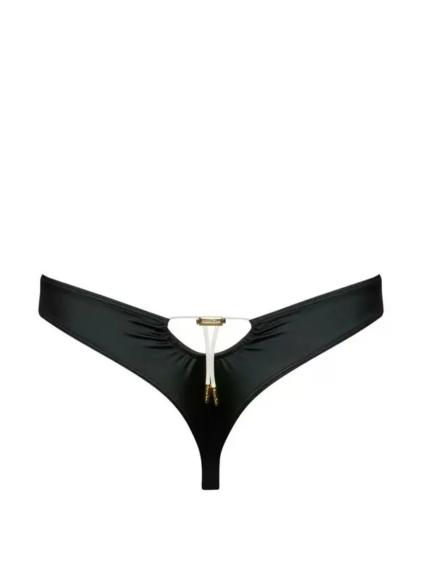 MAISON CLOSE Glow Tanga Bikini Bottom - Black