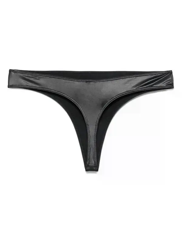 MAISON CLOSE Splash Thong Bikini Bottoms - Black