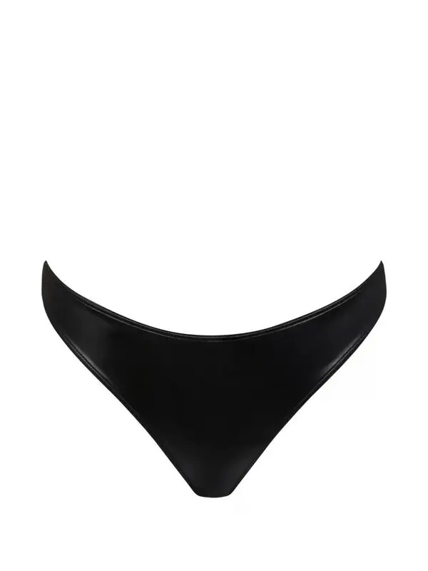 MAISON CLOSE Splash Thong Bikini Bottoms - Black