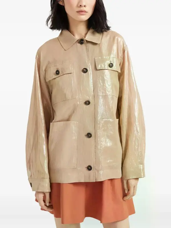 Brunello Cucinelli Lamé Cotton Jacket