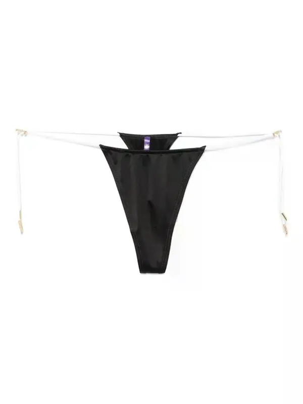 MAISON CLOSE Glow String Bikini Bottom - Black