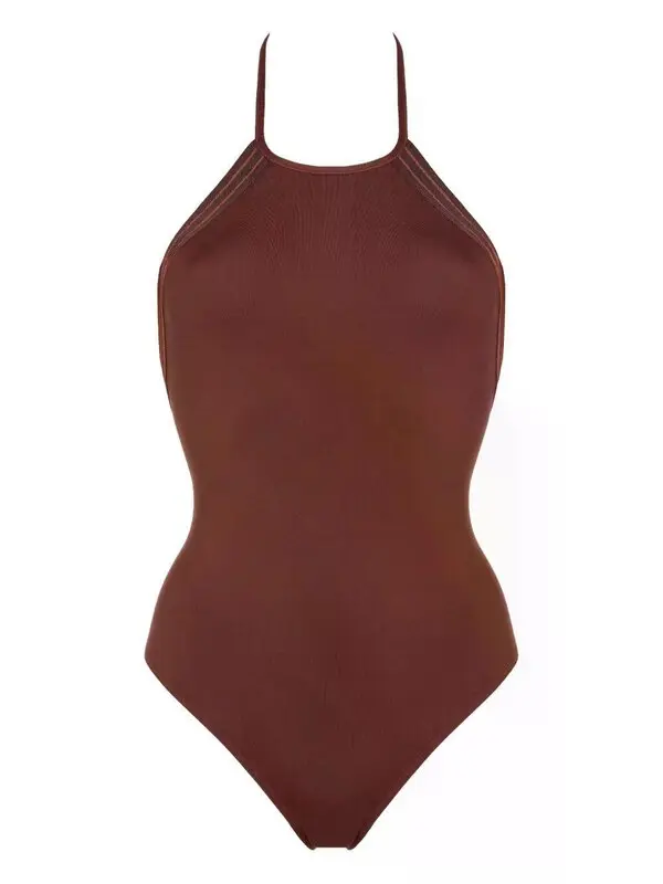 ERES Numéro Halterneck One-piece Swimsuit - Brown