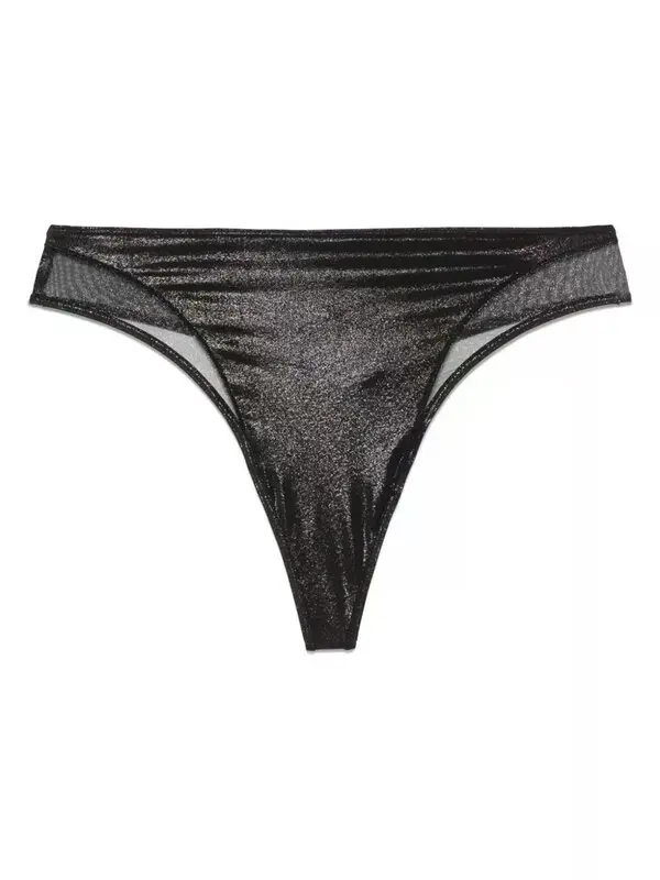 MAISON CLOSE Minuit Tanga Bikini Bottom - Black