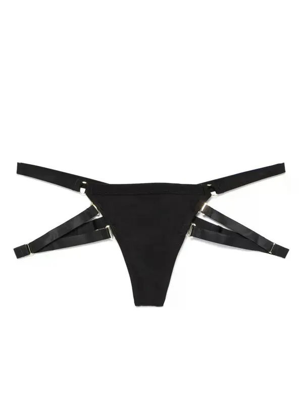 MAISON CLOSE Fatale String Bikini Bottom - Black