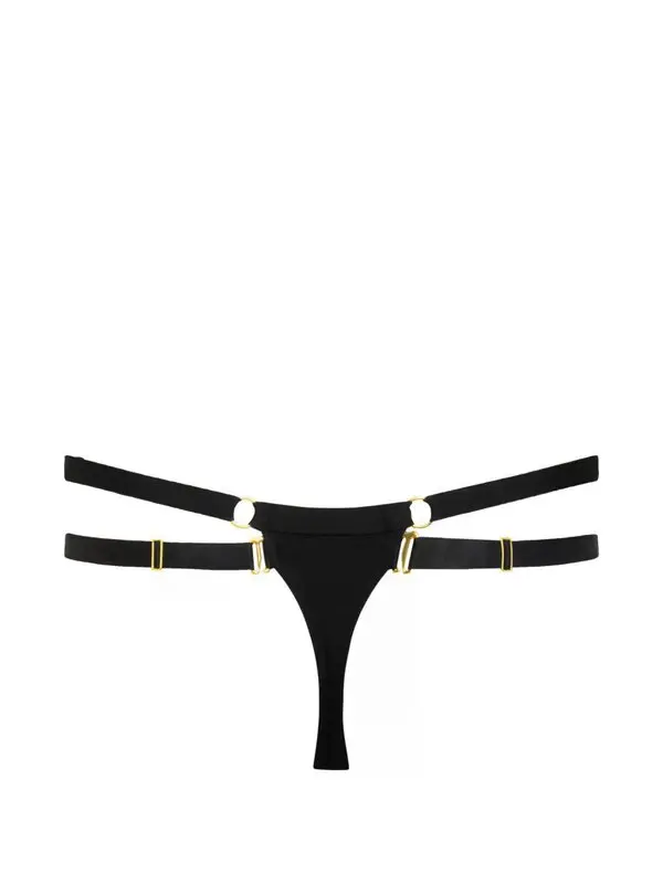 MAISON CLOSE Fatale String Bikini Bottom - Black