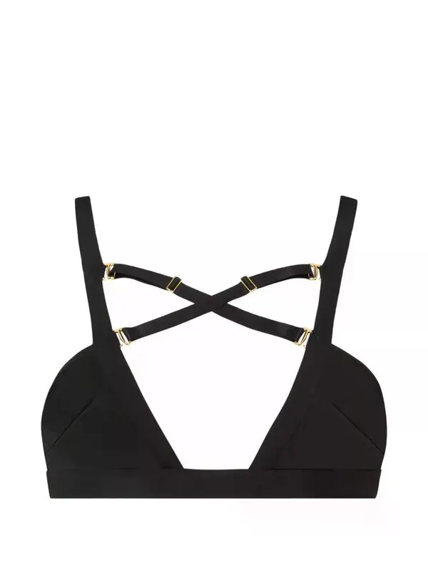 MAISON CLOSE Fatale Bandeau Bikini Top - Black