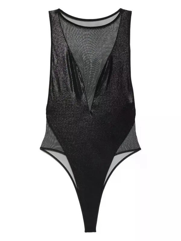 MAISON CLOSE Minuit Sheer V-neck Swimsuit