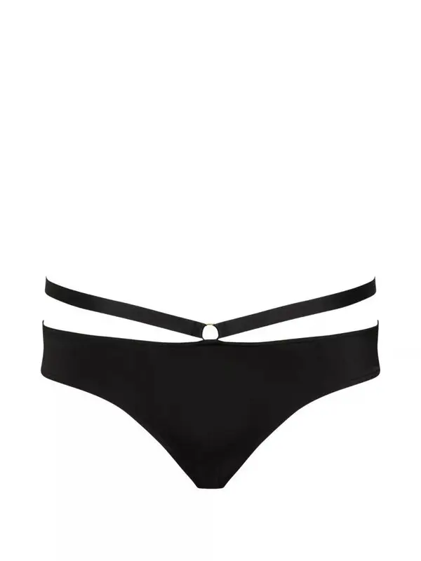 MAISON CLOSE Fatale Tanga Bikini Bottom - Black