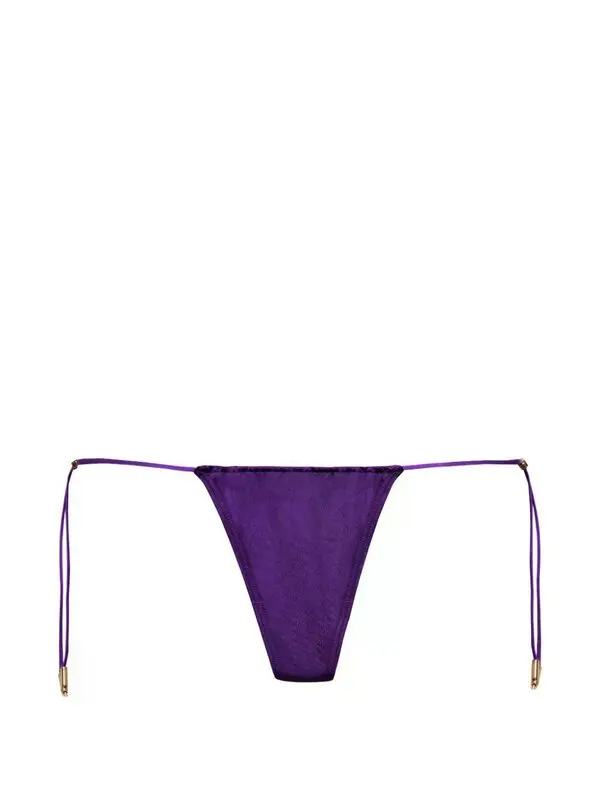 MAISON CLOSE Mini-string Bikini Bottom - Purple