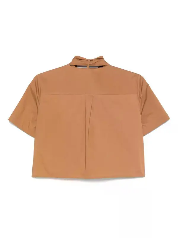 Patrizia Pepe Scarf-detail Poplin Shirt