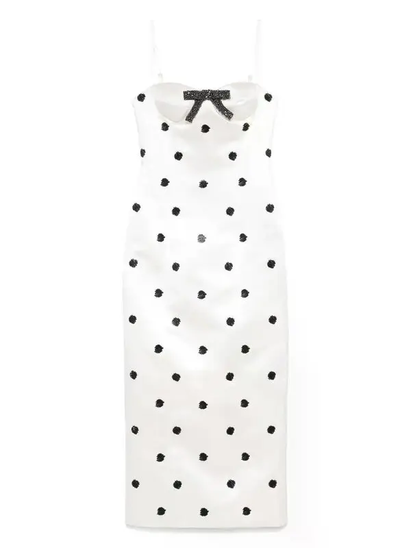 MARKGONG Polka Dot-print Dress - White
