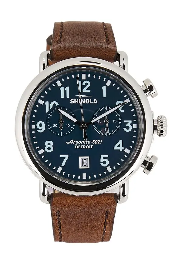 Shinola Runwell 2 Eye Chrono 41mm Strap Watch - Midnight Blue