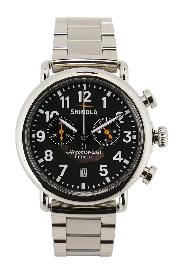 Shinola Runwell 2 Eye Chrono 41mm Bracelet Watch - Black
