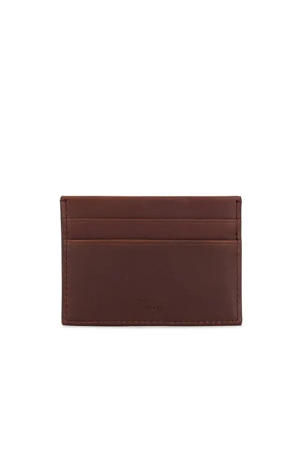 Shinola 5 Pocket Card Case Navigator In Brown - Med Brown