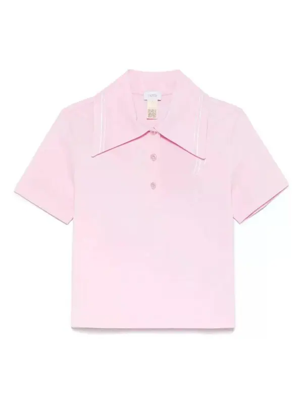 PATOU Logo-embroidered Polo Top