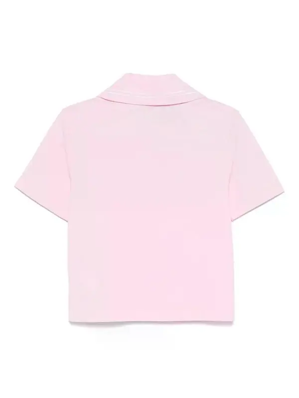 PATOU Logo-embroidered Polo Top
