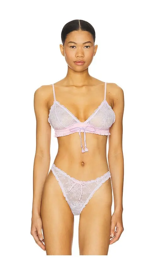 Free People X Intimately Fp Gia Triangle Bralette In Lavender - Fairytale Combo