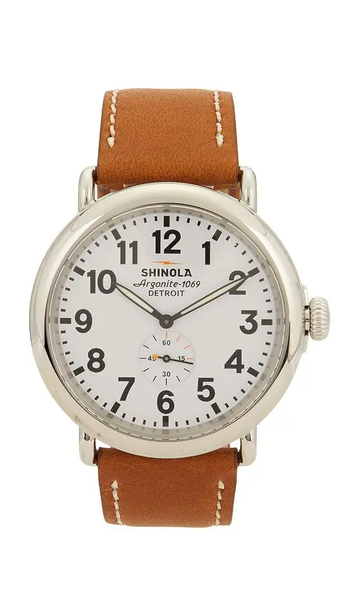 Shinola Runwell 47mm Watch - White