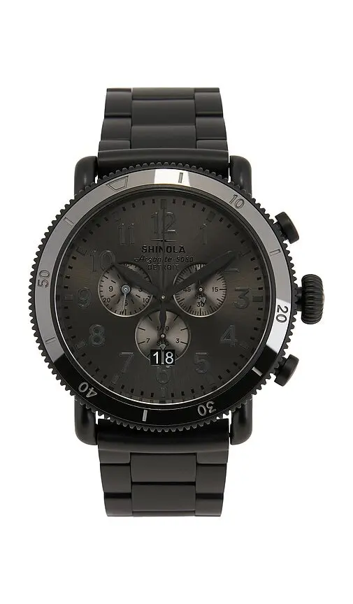 Shinola Runwell Sport Chrono 48mm Bracelet Watch - Gunmetal