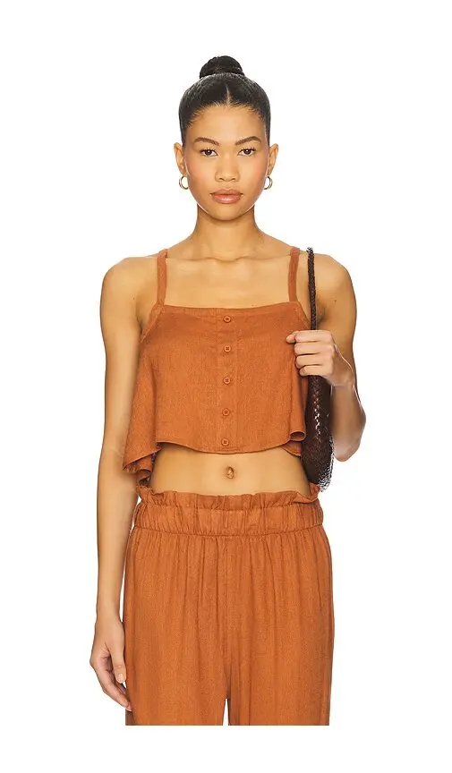 WeWoreWhat Linen Trapeze Tank