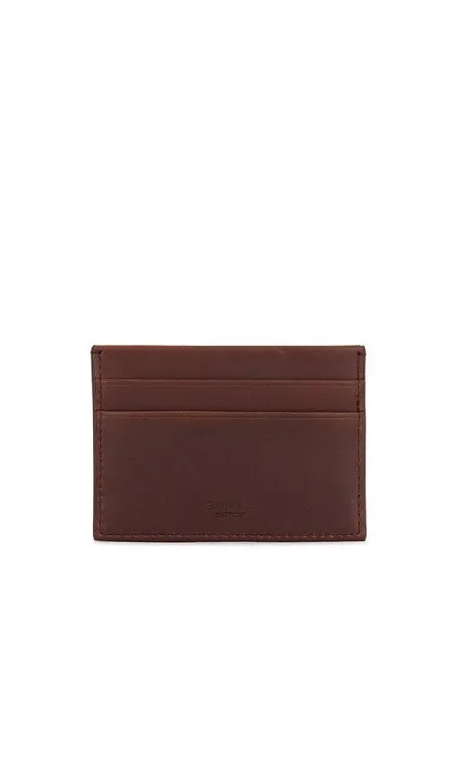 Shinola 5 Pocket Card Case Navigator In Brown - Med Brown