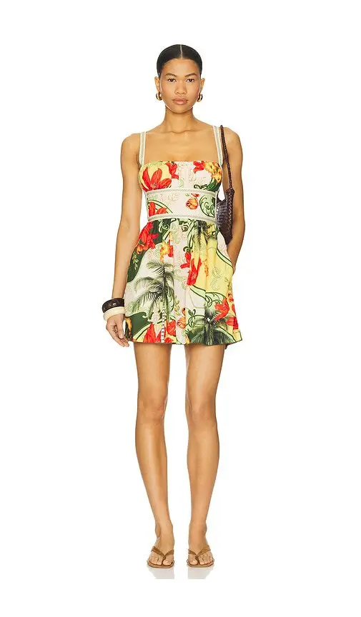 Agua Bendita X Logan Mini Dress - Green Multi