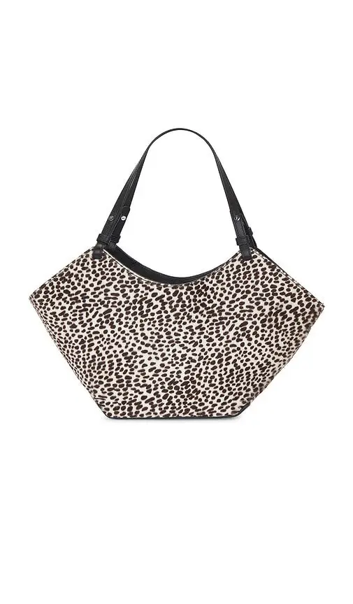 FLATTERED Dilba Mini Tote Bag - Leather Hair Chocolate Dot