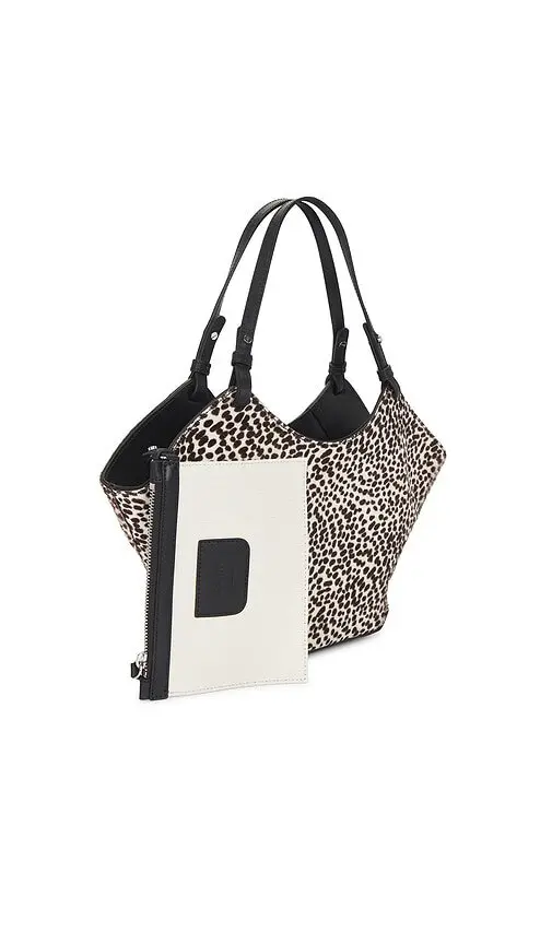 FLATTERED Dilba Mini Tote Bag - Leather Hair Chocolate Dot