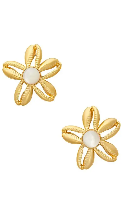 Brinker & Eliza Aloha Stud Earrings - Gold
