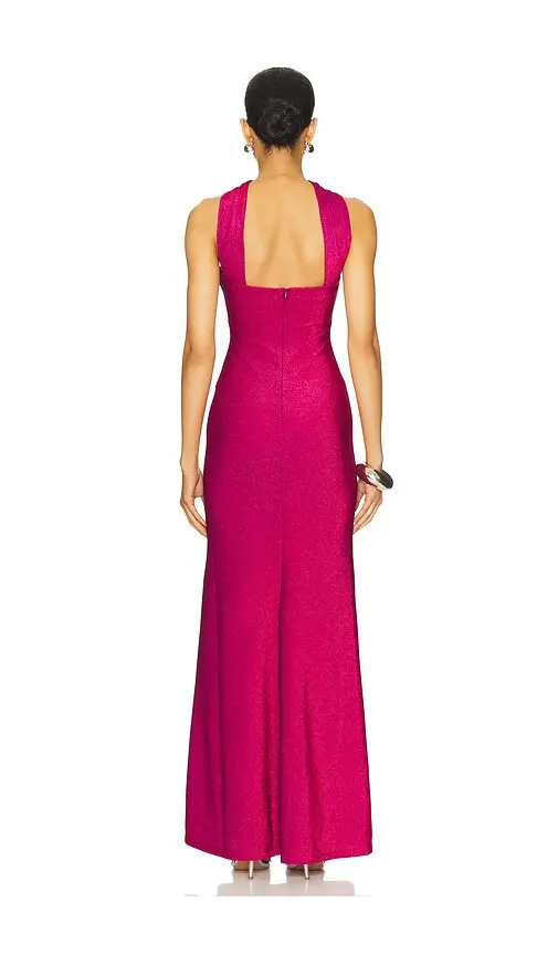 Delfi Mica Maxi Dress With Metallic Finish