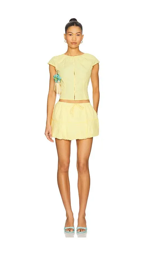 Amanda Uprichard X Revolve Pinto Top - Yellow