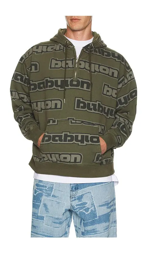 BABYLON All Over Logo Hoodie