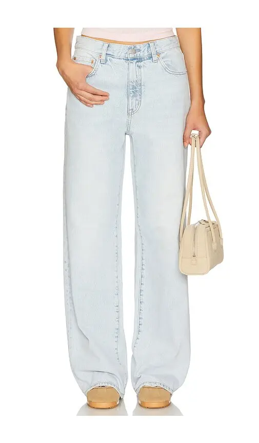 PISTOLA Hendrix High Rise Baggy Jeans - Blue