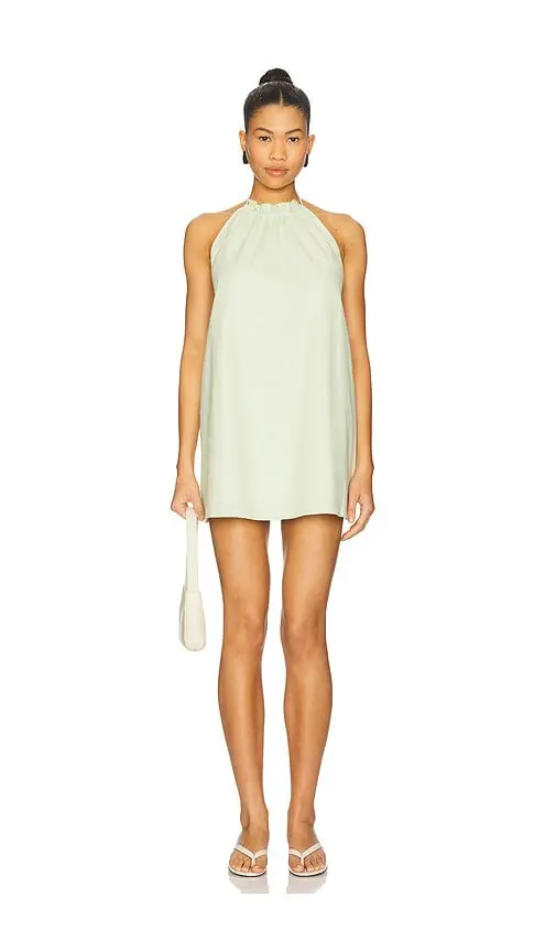 SNDYS. Alysse Halter Mini Dress - Sage