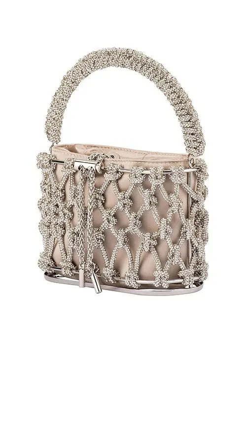 OLGA BERG Amelia Crystal Cage Bag