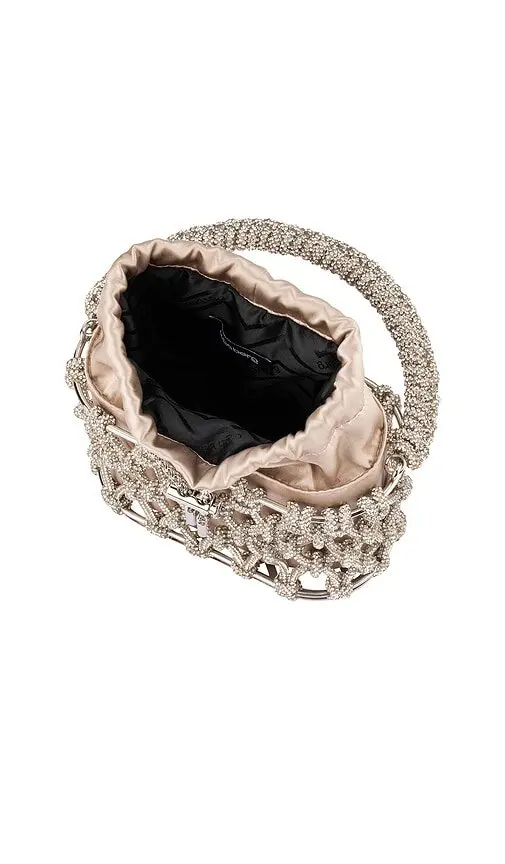 OLGA BERG Amelia Crystal Cage Bag