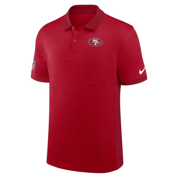 Nike San Francisco 49ers Sideline Victory Stripe Dri-fit Nfl Polo - Red