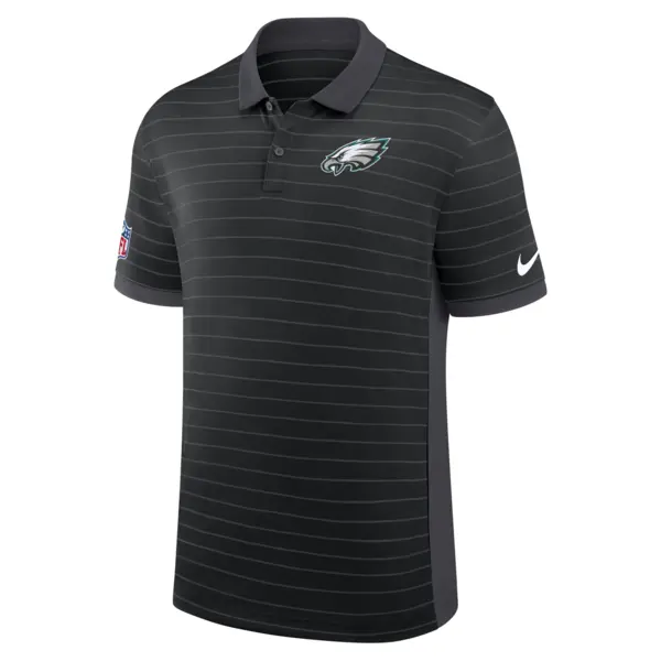 Nike Philadelphia Eagles Sideline Victory Stripe Dri-fit Nfl Polo - Black