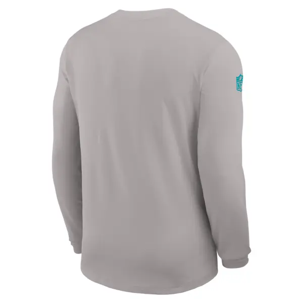Nike Miami Dolphins Sideline Coach Dri-fit Nfl Long-sleeve Top - Grey