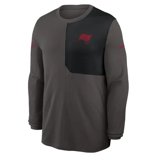 Nike Tampa Bay Buccaneers Sideline Coach Dri-fit Nfl Long-sleeve Top - Grey