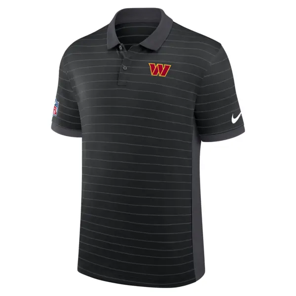 Nike Washington Commanders Sideline Victory Stripe Dri-fit Nfl Polo - Black