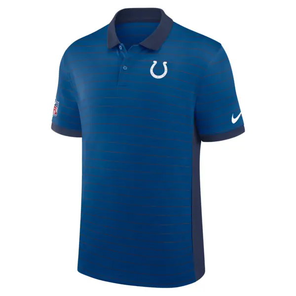 Nike Indianapolis Colts Sideline Victory Stripe Dri-fit Nfl Polo - Blue
