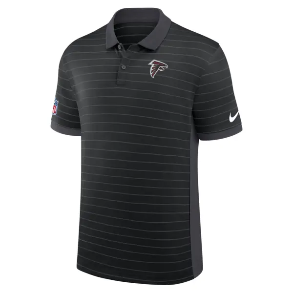 Nike Atlanta Falcons Sideline Victory Stripe Dri-fit Nfl Polo - Black