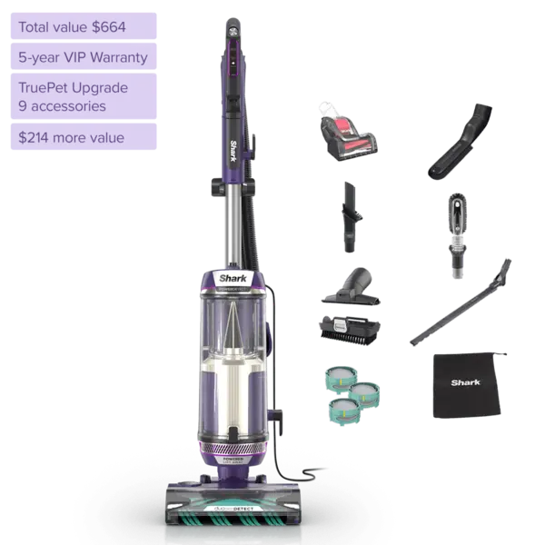 SHARK Powerdetect Upright Vacuum With Truepet Upgrade Bundle - One-color