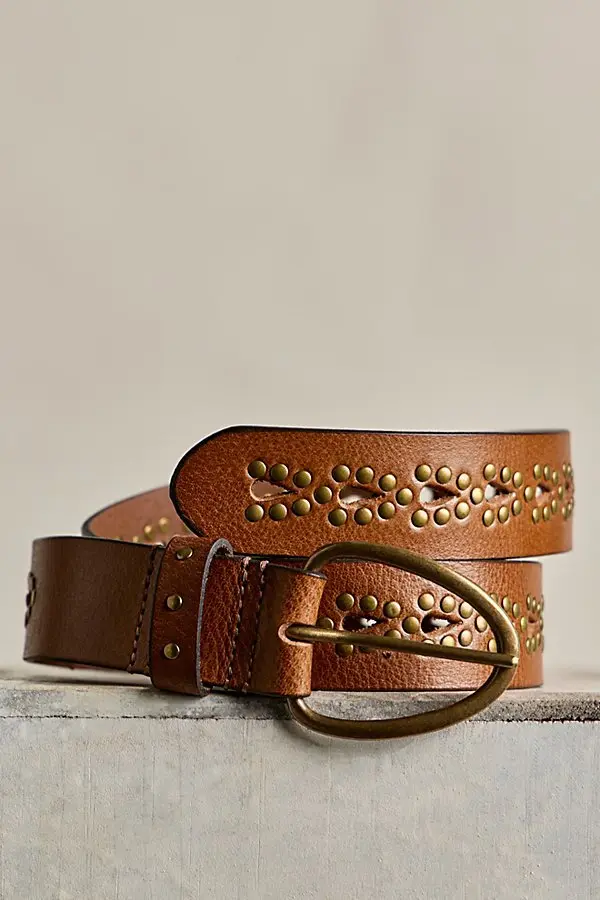 Free People We The Free Preston Stud Belt - Cognac