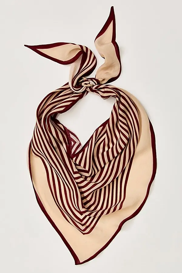Free People Essential Triangle Bandana - Rhododendron So Stripe
